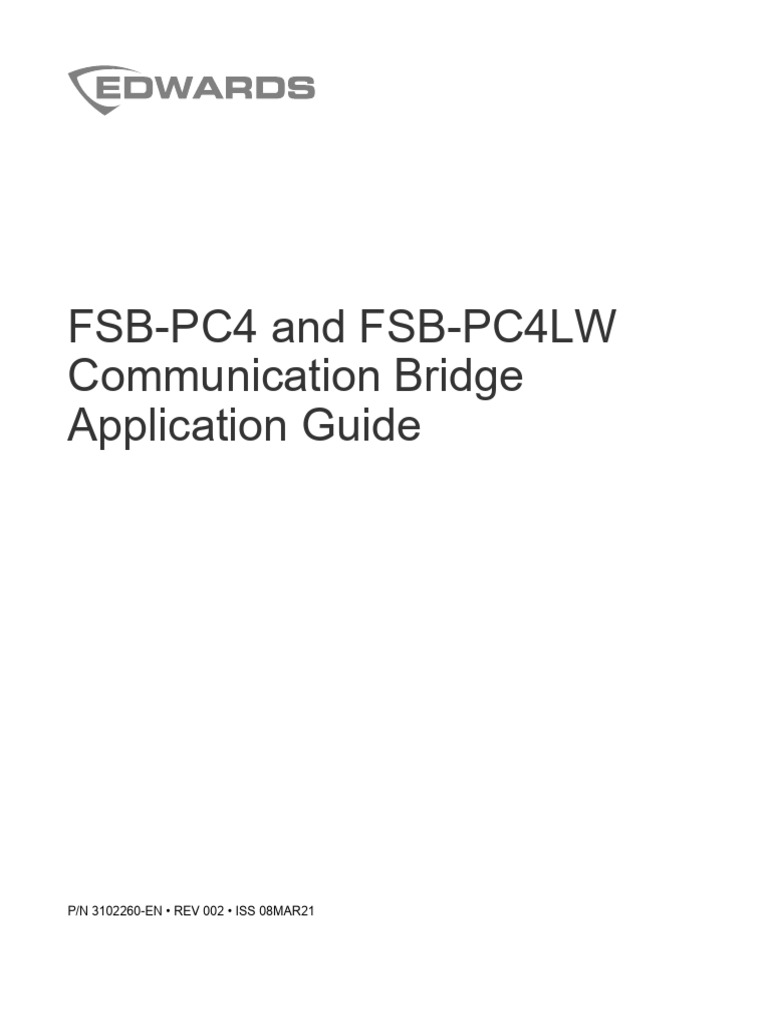3102260-EN R002 FSB-PC4 and FSB-PC4LW Communication Bridge Application Guide | PDF | Computer ...