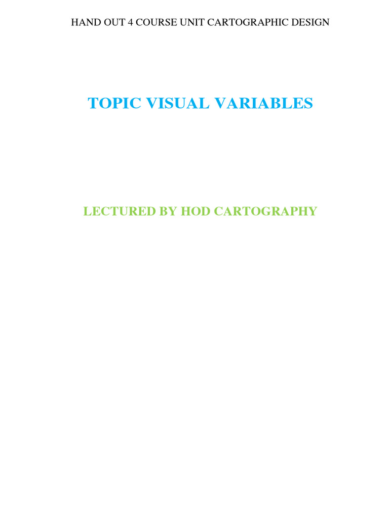 Visual Variables 4 | Download Free PDF | Color | Map