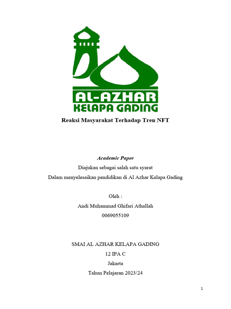 Andi Muhammad Ghifari Athallah Kti | PDF