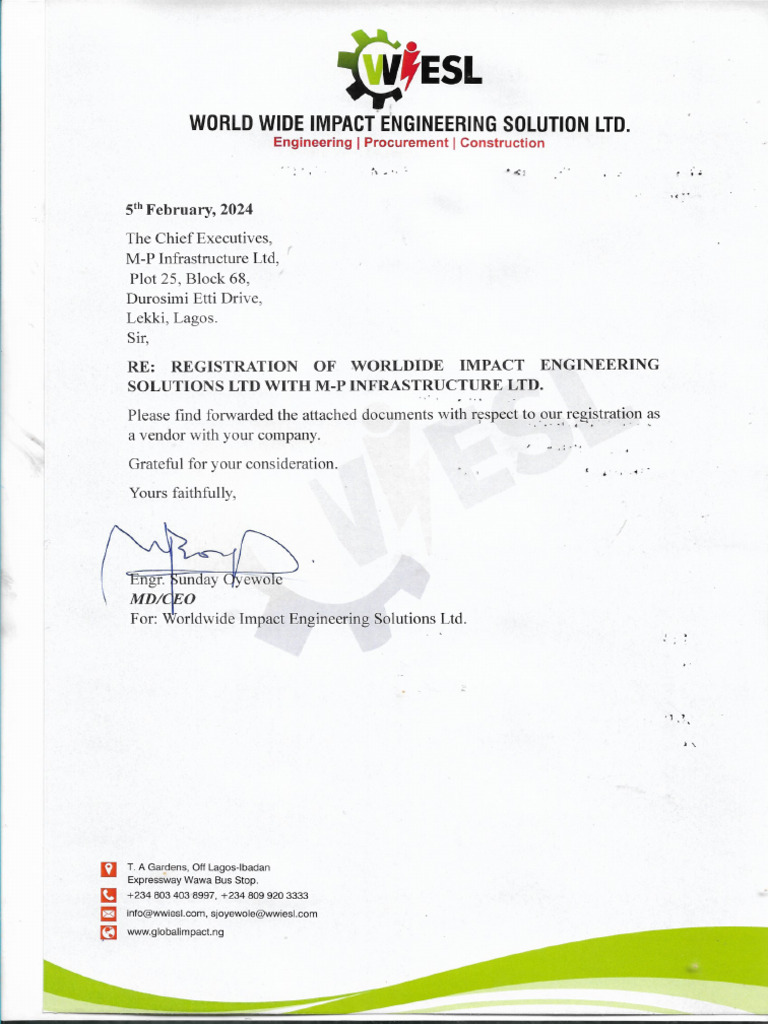 Cover Letter MPI | PDF