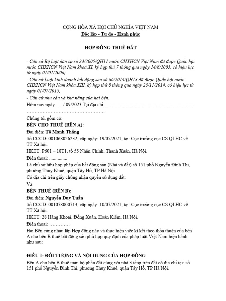 HD Thue Nhà 51 Nguyen Dinh Thi | PDF