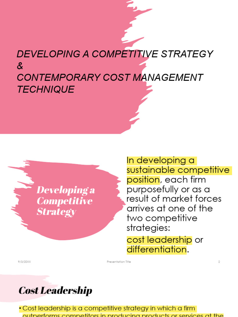 Developing A Competitive Strategy | PDF | Strategic Management | Lean ...