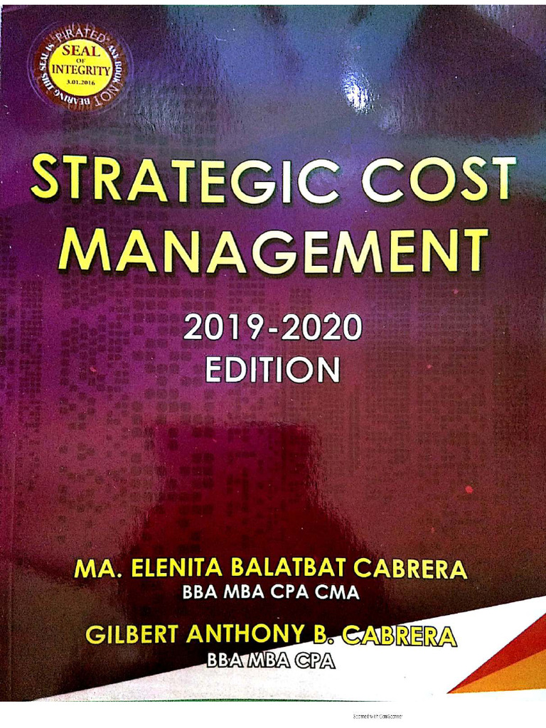 Strategic Cost Management Cabrera Chapter 1 5 | PDF