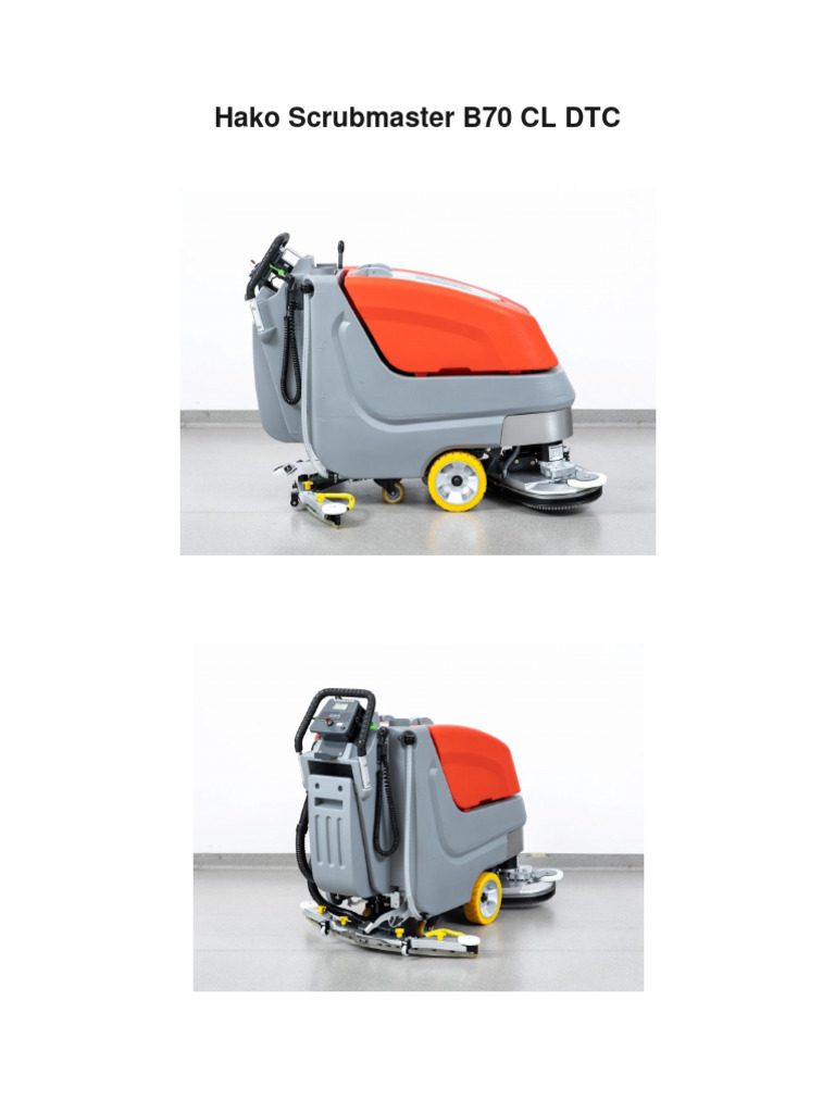 Hako Scrubmaster B70 CL DTC | PDF
