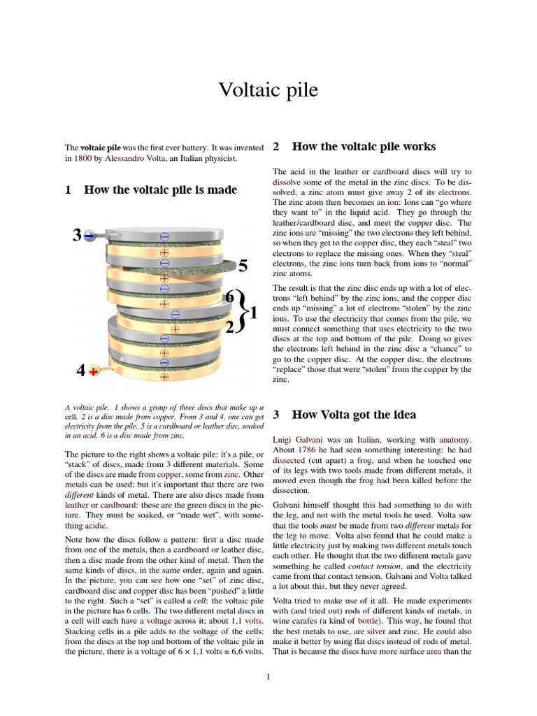 Voltaic Pile - Wikipedia | PDF | Applied And Interdisciplinary Physics ...