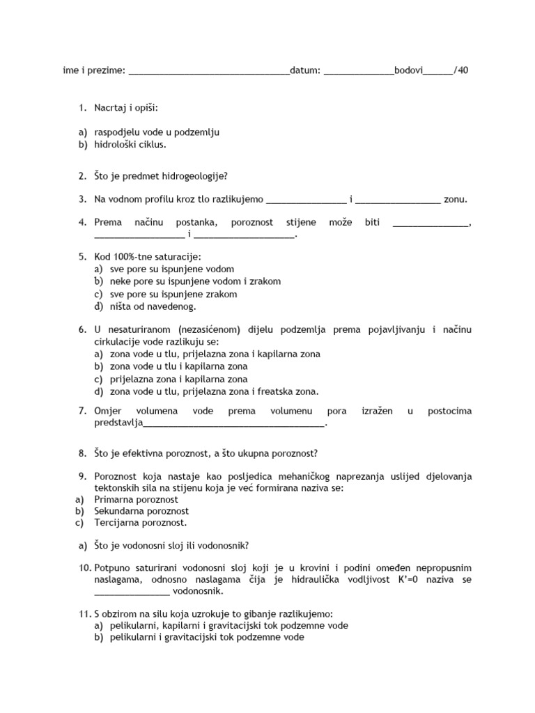 Materijali Za Ponavljanje - 2 Dio | PDF