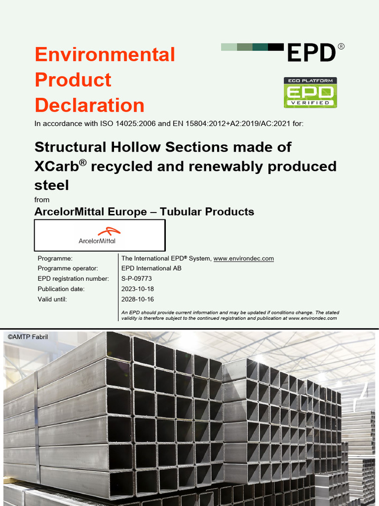 Structural Hollow Sections Made of Xcarbr Recycled and Renewably ...