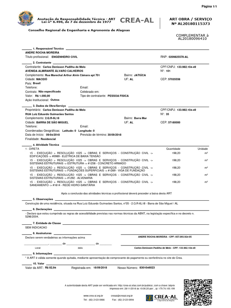 Modelo Art Barra de São Miguel | PDF | Engenharia