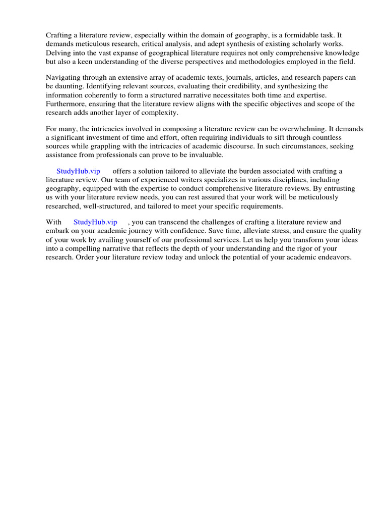 Geography Literature Review Example | PDF | Geography | Cartography Geography Literature Review Example | PDF | Geography | Cartography