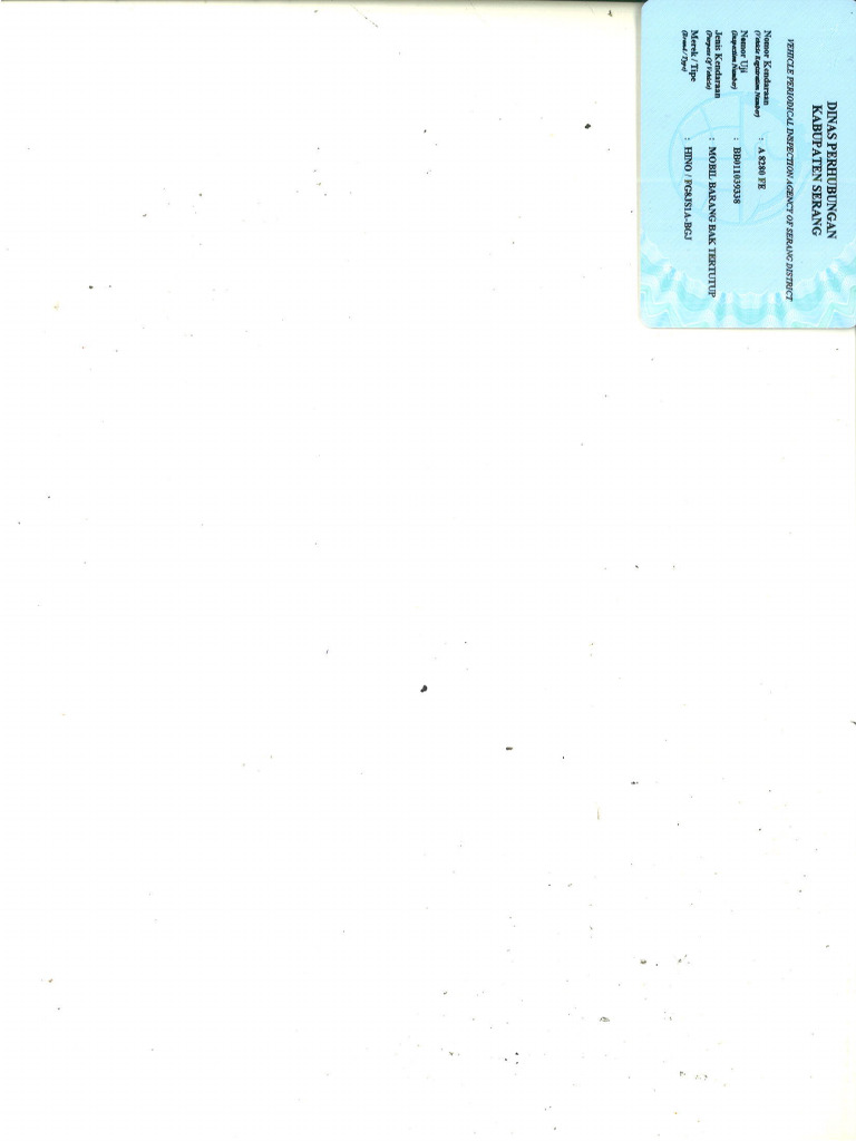 Id Card Kir 8280 | PDF