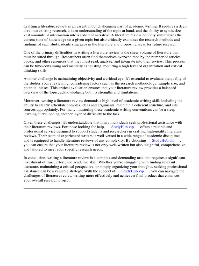 Example Conclusion Literature Review | PDF Example Conclusion Literature Review | PDF