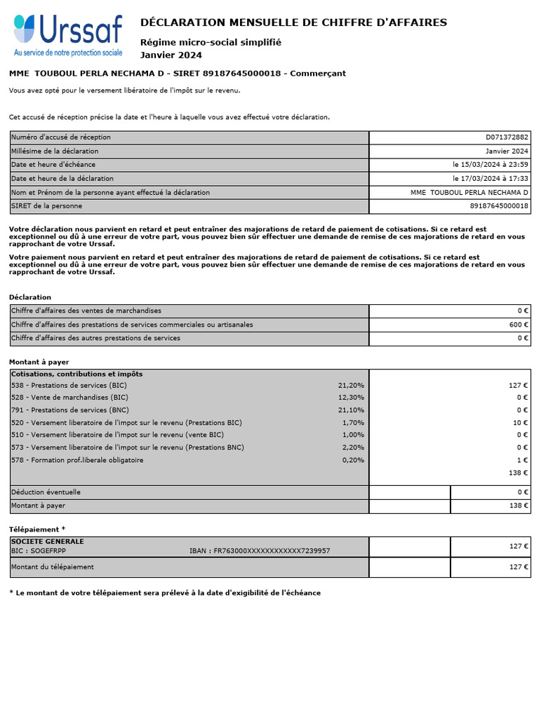 urssaf-justificatif-declaration-2024-01-20240317-17h34 | PDF