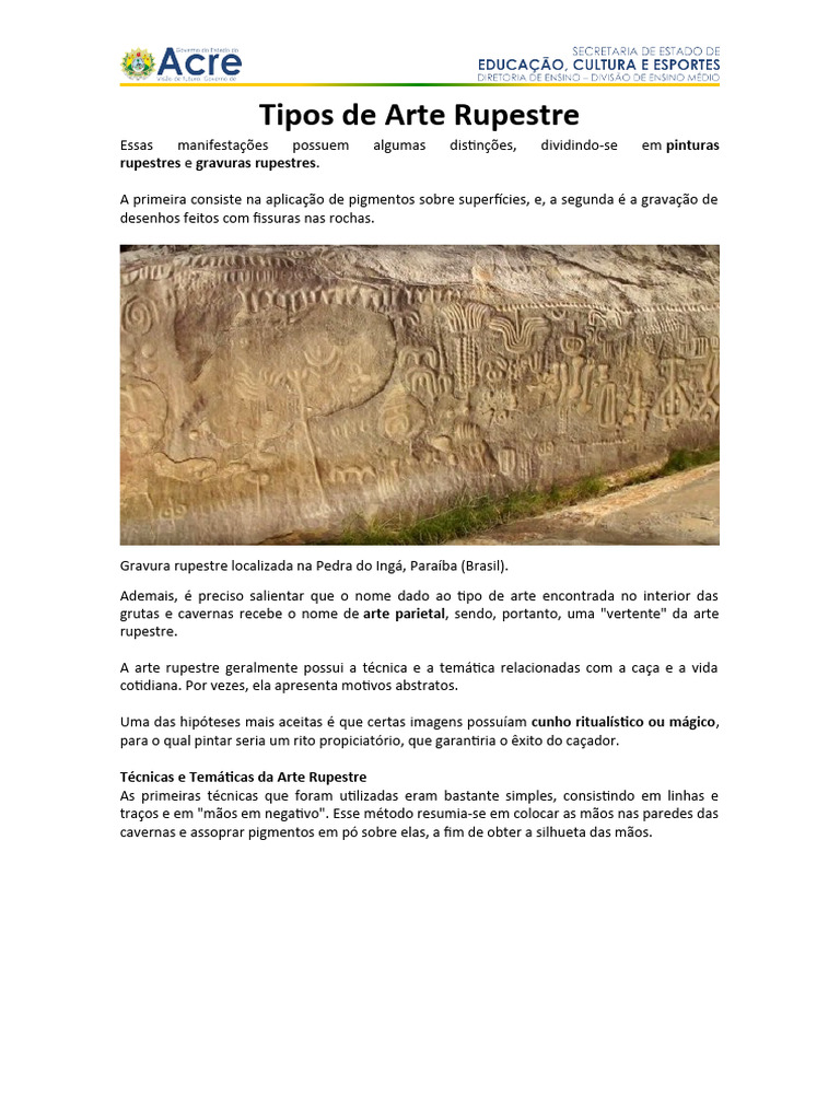 Anexo 3 - Tipos de Arte Rupestre | PDF