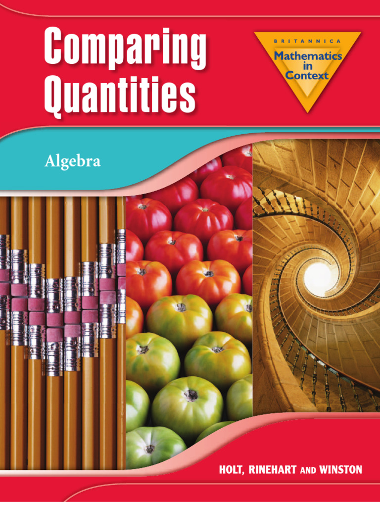 Mathematics in Context - Comparing Quantities | PDF | Prices | Pencil Mathematics in Context - Comparing Quantities | PDF | Prices | Pencil