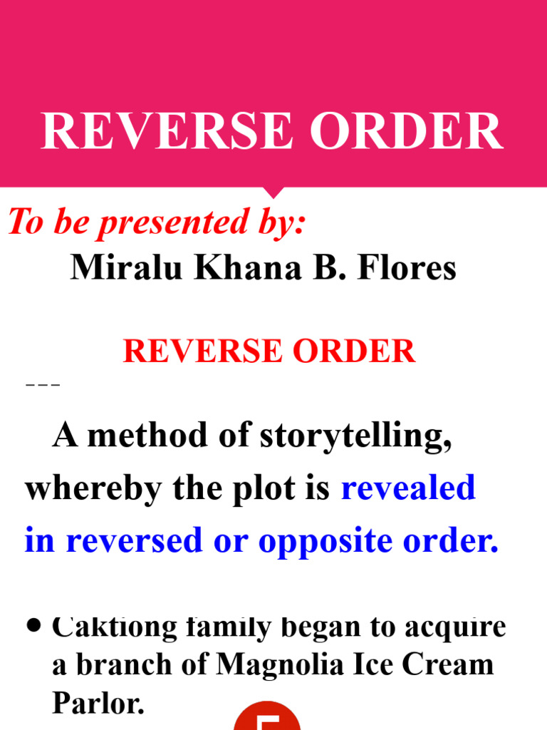 Reverse Order | PDF
