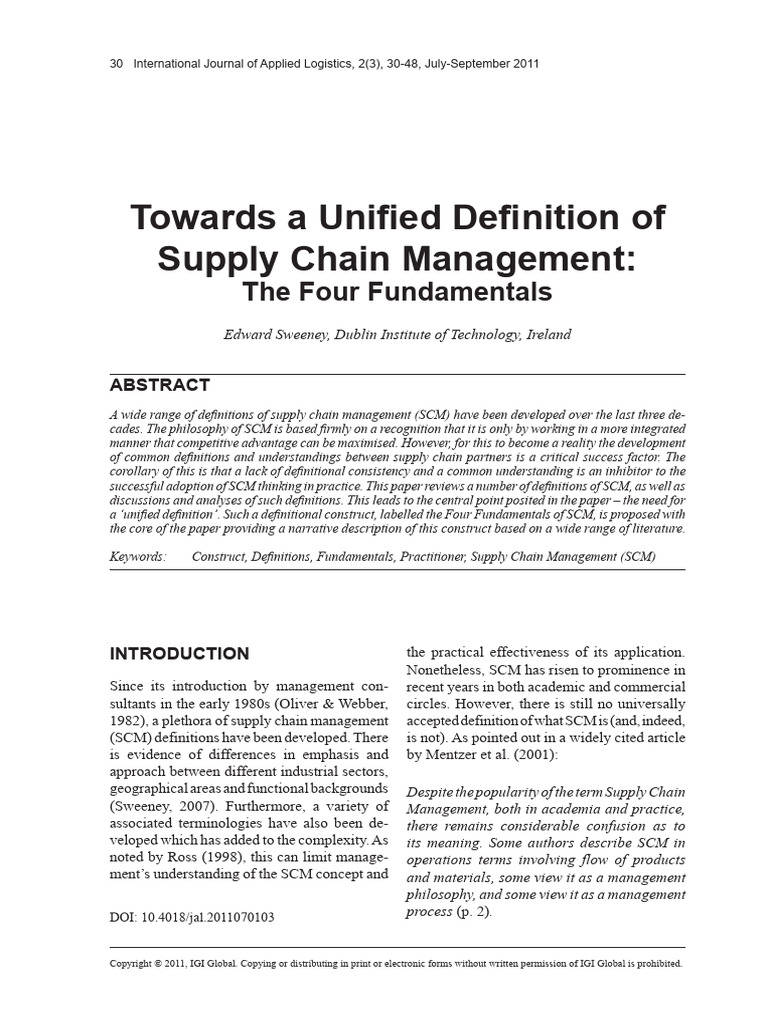 Toward A Unified Defintion | PDF | Business