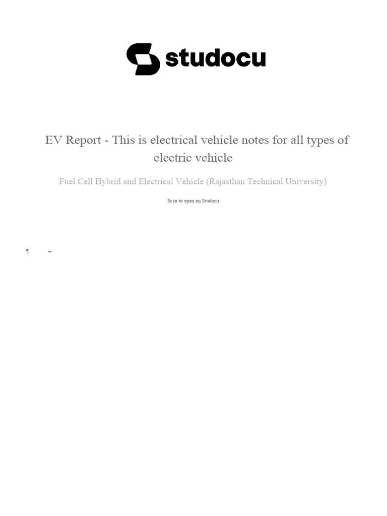 Ev Report This Is Electrical Vehicle Notes For All Types of Electric ...