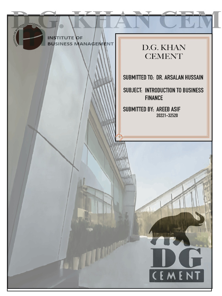DG Khan Cement Areeb-2 | PDF | Expense | Revenue