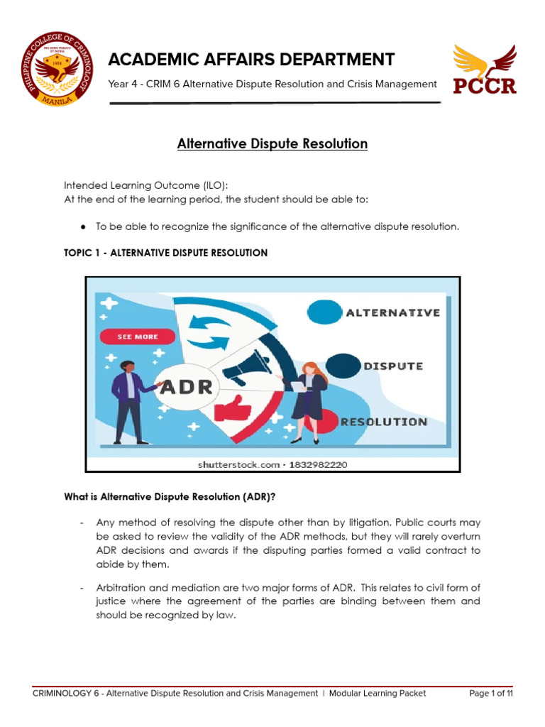 Module 2 | PDF | Alternative Dispute Resolution | Mediation