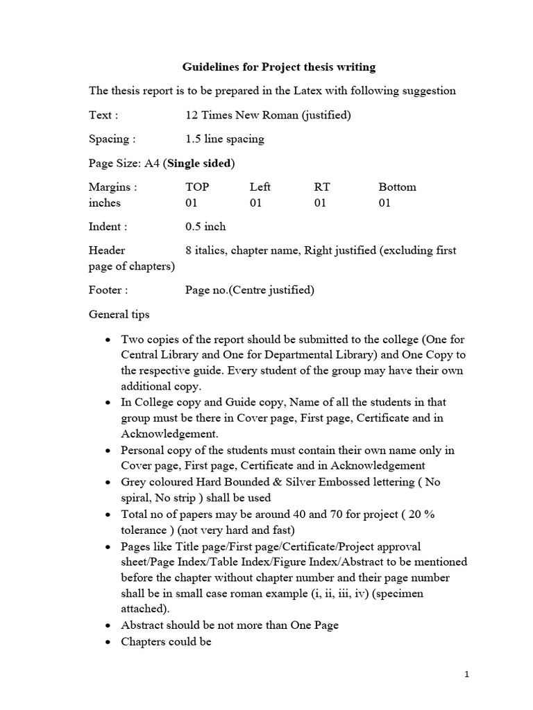 Thesis Writing Guidelines LPN - 2023 - 24 | PDF | Thesis