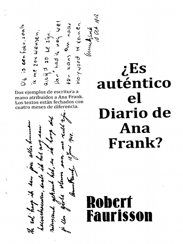 ¿Es Auténtico El Diario de Ana Frank... | PDF | Anne Frank | Cuaderno