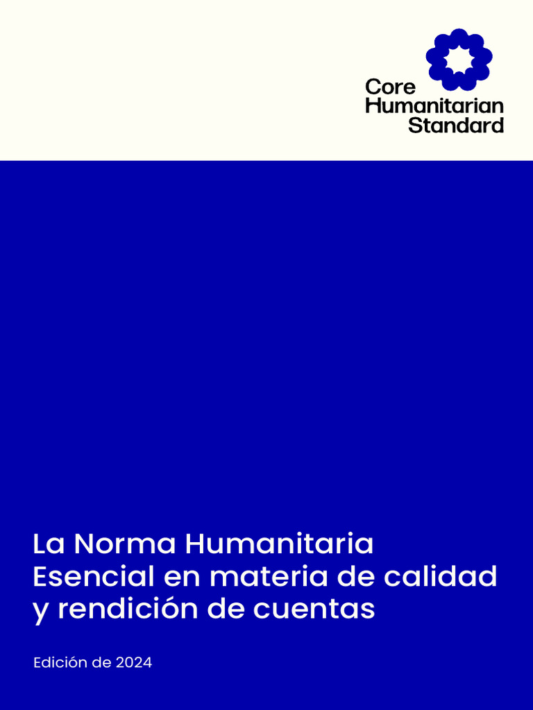 La Norma Humanitaria Esencial En Materia De Calidad Y Rendición De Cuentas Pdf
