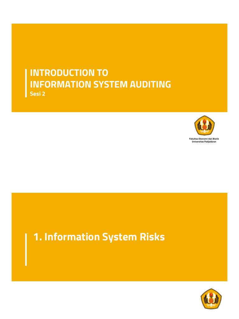 Introduction To Information System Auditing (Sesi 2) | PDF | Internal ...