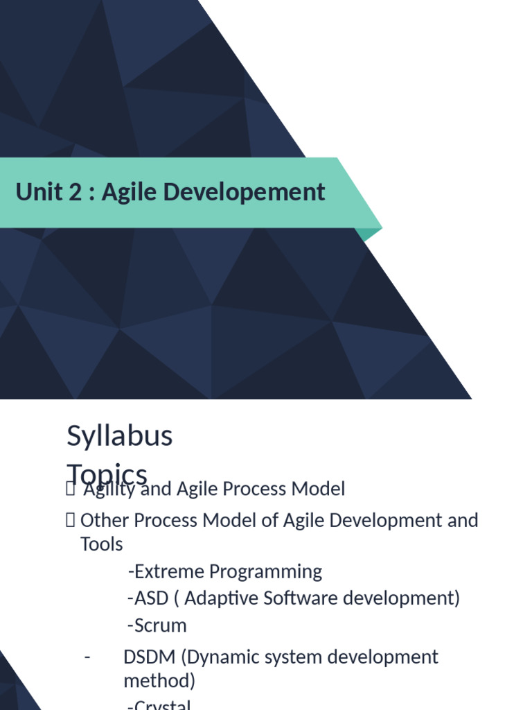 Unit 2 | Download Free PDF | Scrum (Software Development) | Agile Software Development