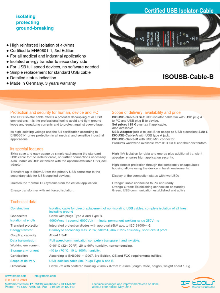 USB Isolator | PDF | Usb | Electrical Connector