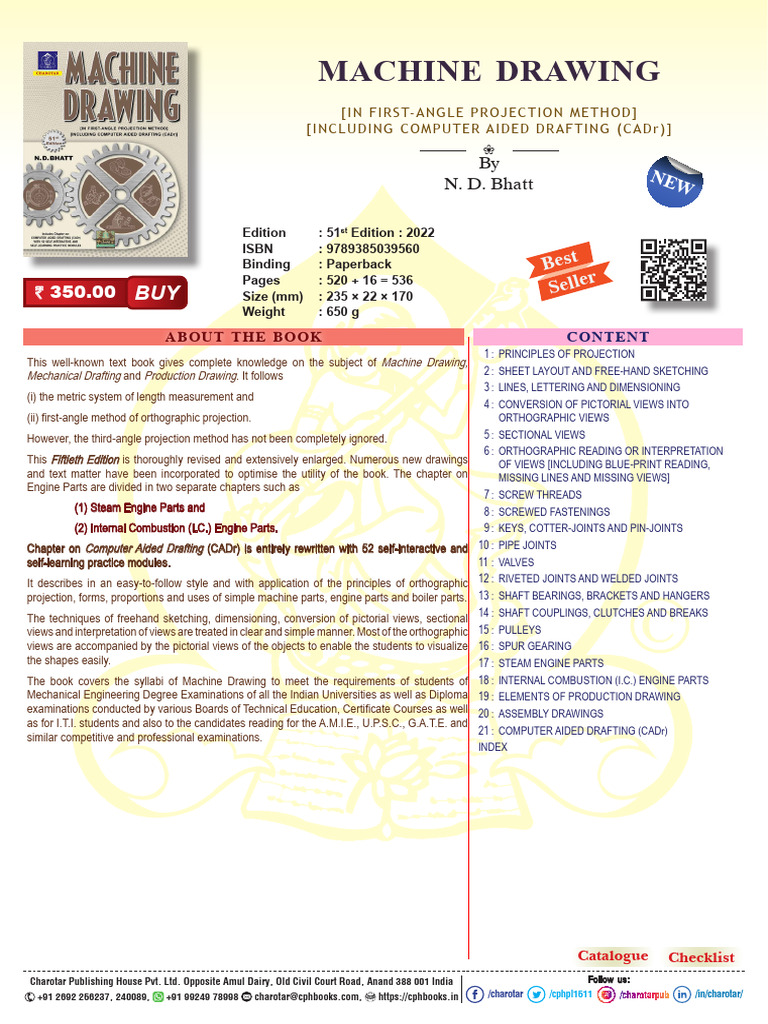 Machine Drawing | PDF | Screw | Gear