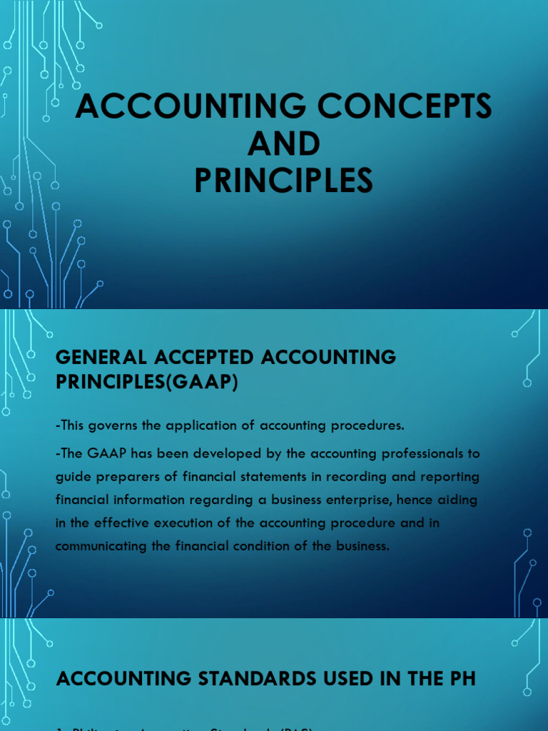 Accounting Principles and Concepts Explained | PDF | Debits And Credits ...