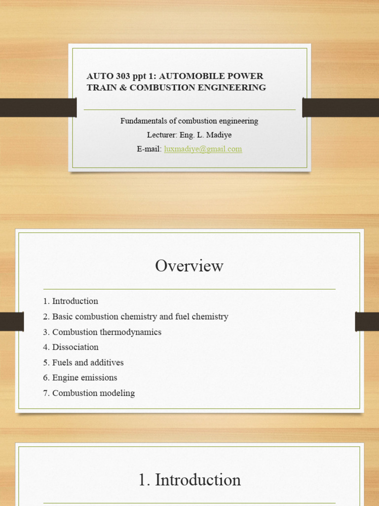 Auto Powertrain & Combustion Basics | PDF | Combustion | Diesel Engine