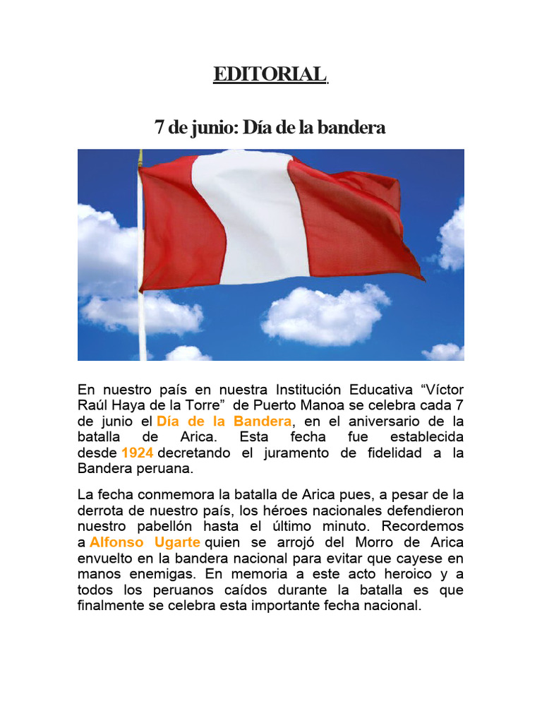 EDITORIAL Dia de La Bandera | PDF