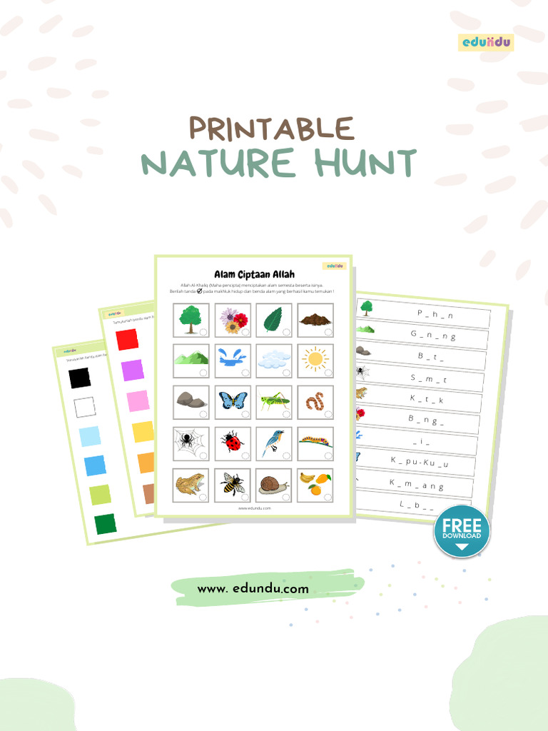 nature Scavanger hunt print | PDF