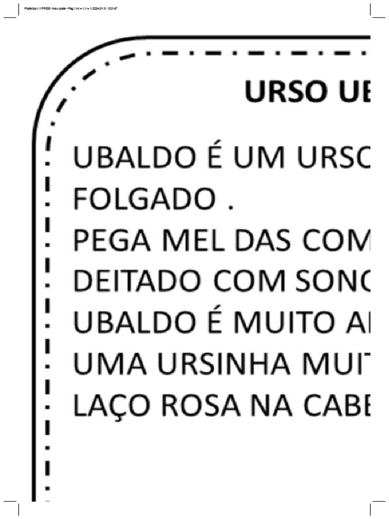O Urso Ubaldo | PDF