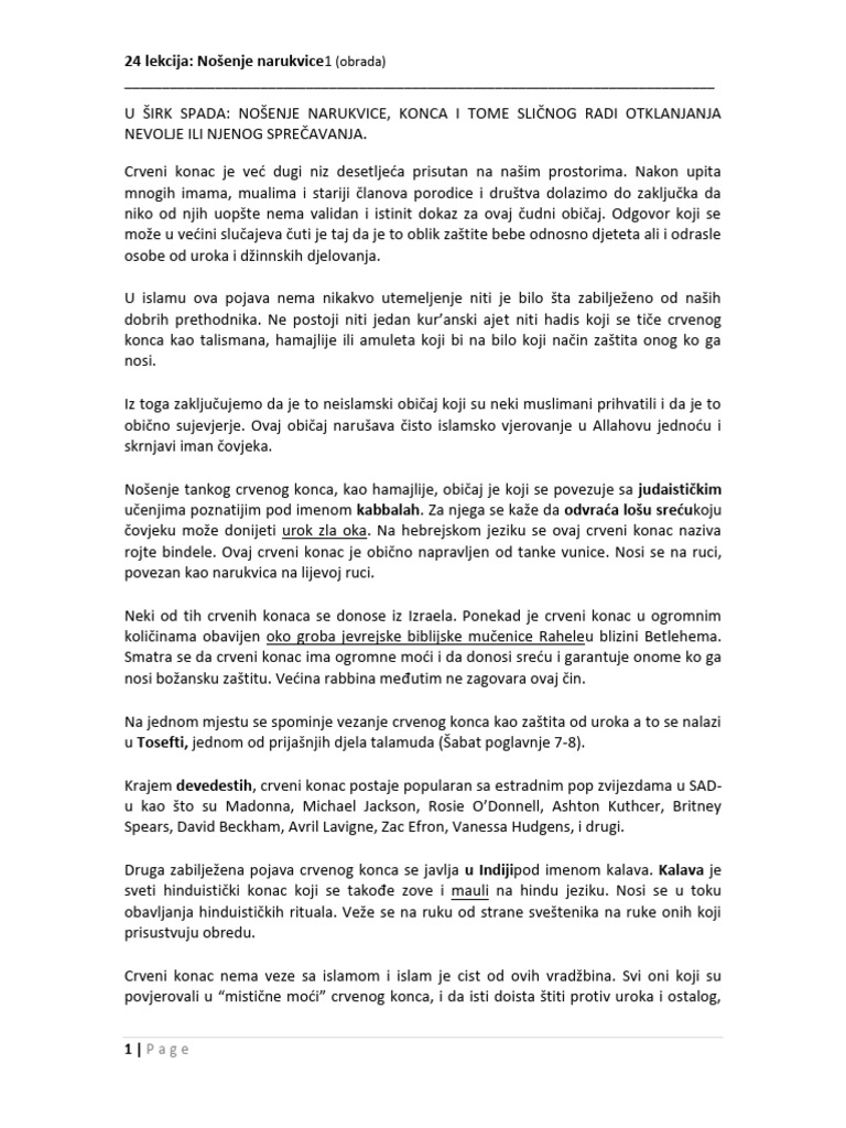 Nosenje Narukvice | PDF