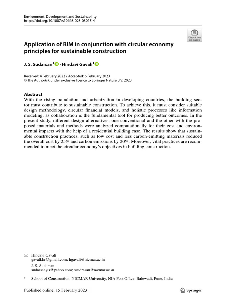 Application of BIM in Conjunction With Circular Economy | PDF | Concrete | Building Information ...