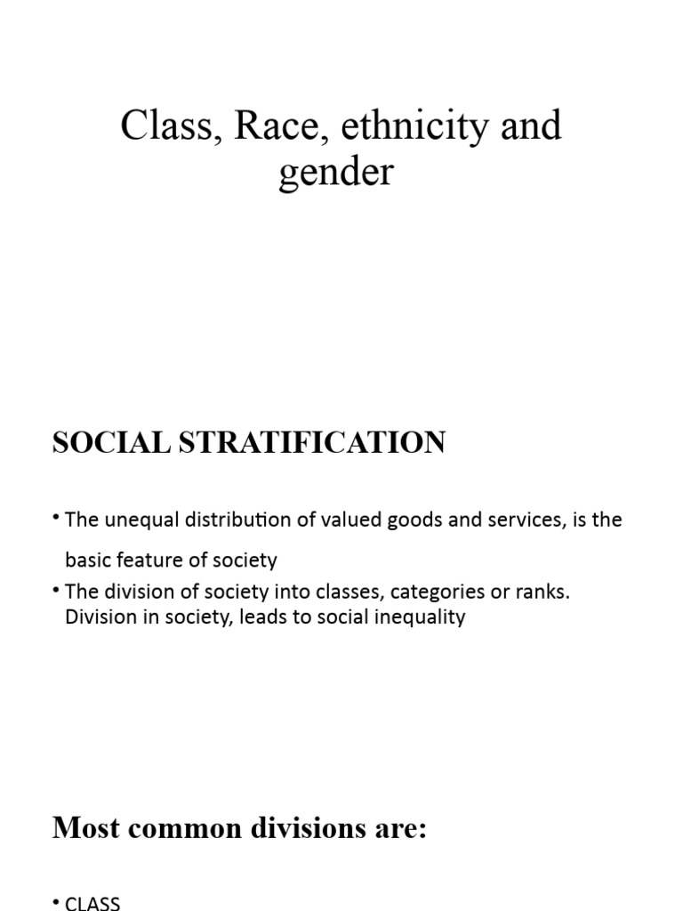10.class, Race and Gender | PDF | Social Status | Social Inequality