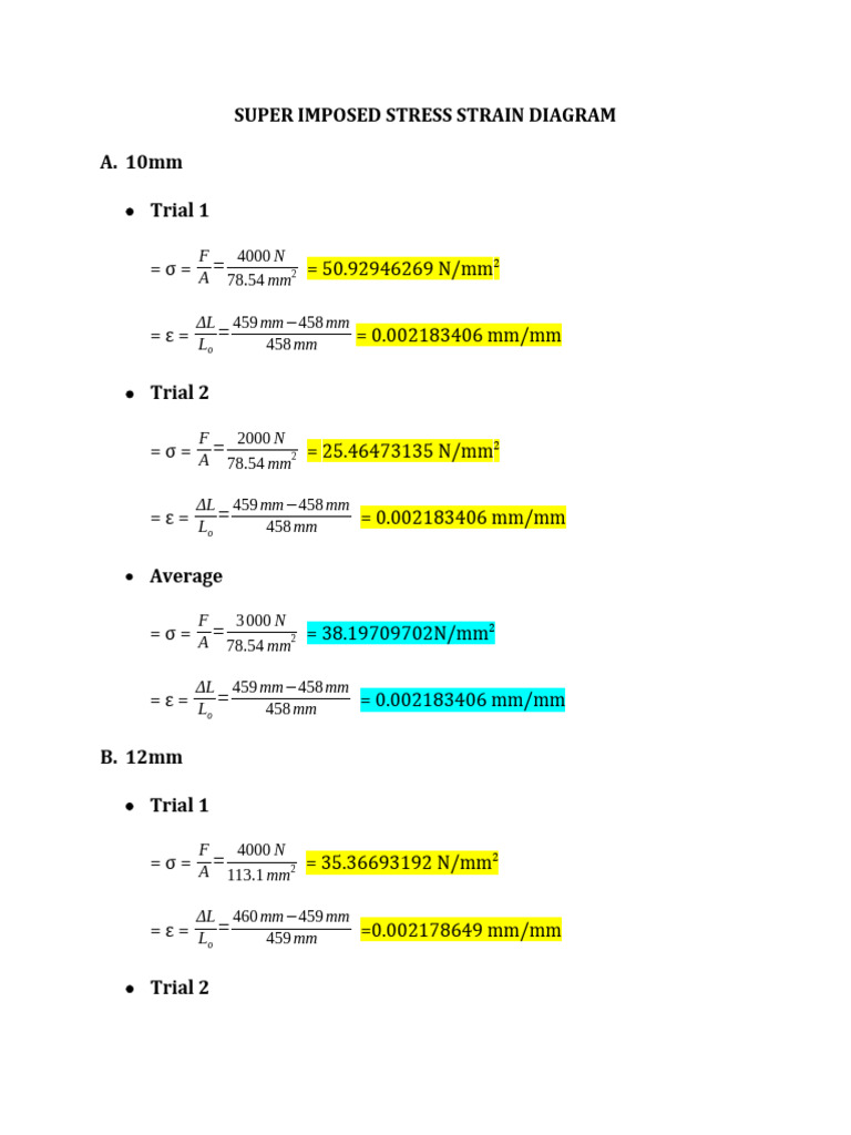 Calculations | PDF | Classical Mechanics | Deformation (Mechanics)