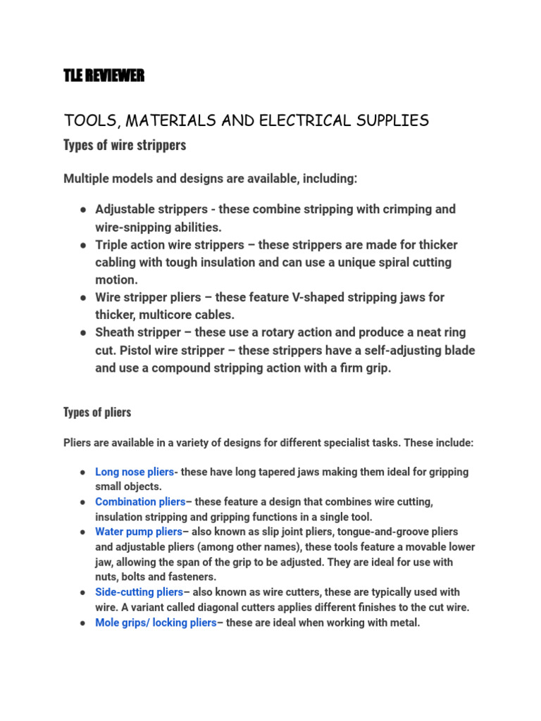 Tle Reviewer Grade 7 | Download Free PDF | Hazards