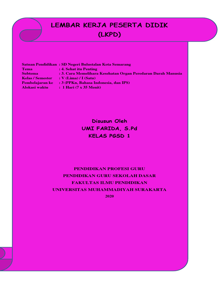 LKPD Kesehatan untuk SD Bulustalan | PDF | Karier & Perkembangan