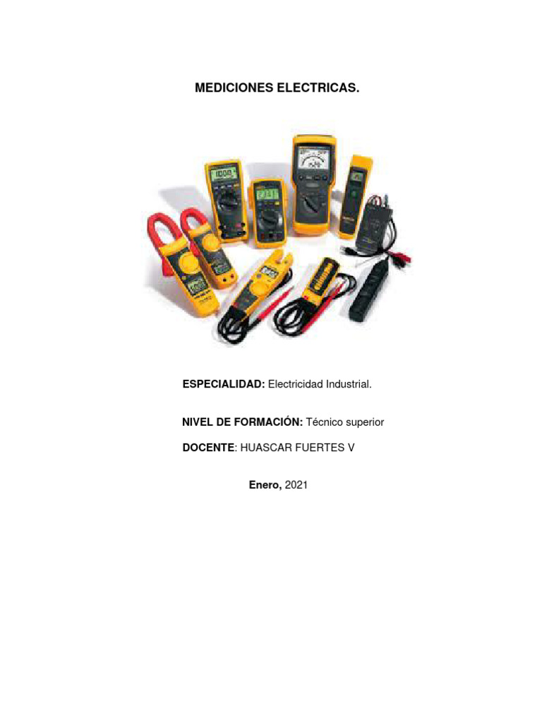 03_Manual_de_Mediciones_Electricas | PDF | Energia electrica | Corriente eléctrica