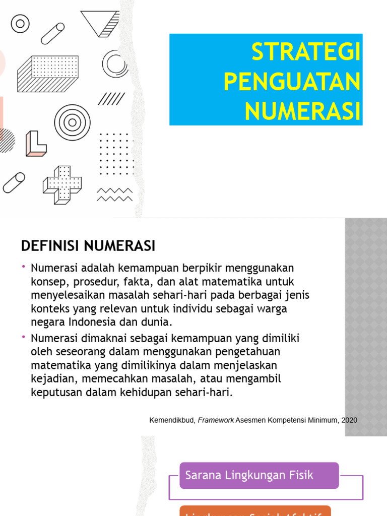 01 Strategi Penguatan Numerasi | PDF | Karier & Perkembangan