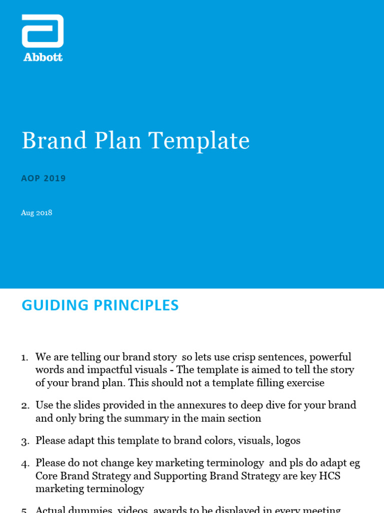 AOP Marketing Brand Plan Template | PDF | Brand | Swot Analysis