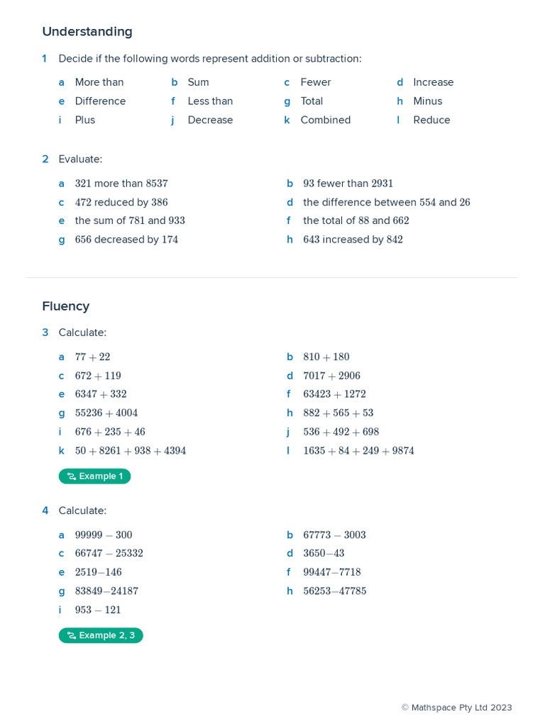 Chap 1 Whole Numbers | PDF