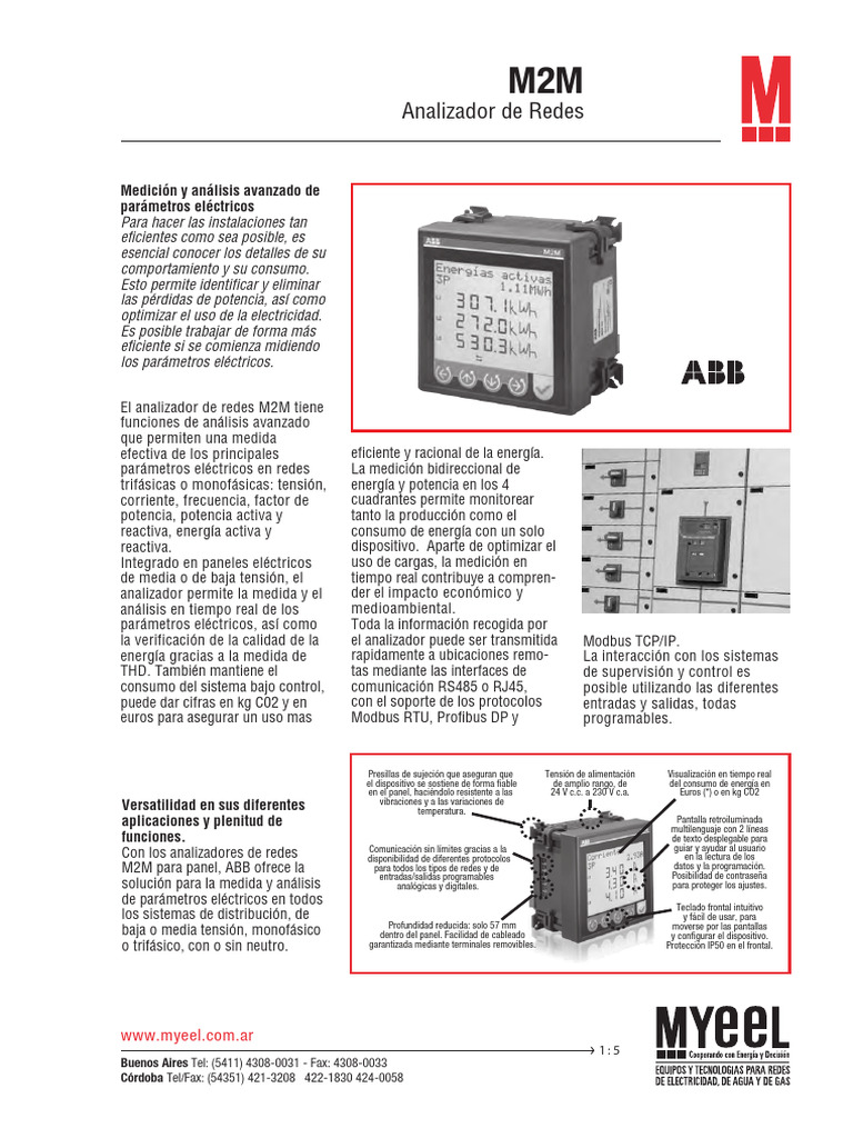 Analizador de Redes M2M ABB | PDF | Ingenieria Eléctrica | Corriente ...