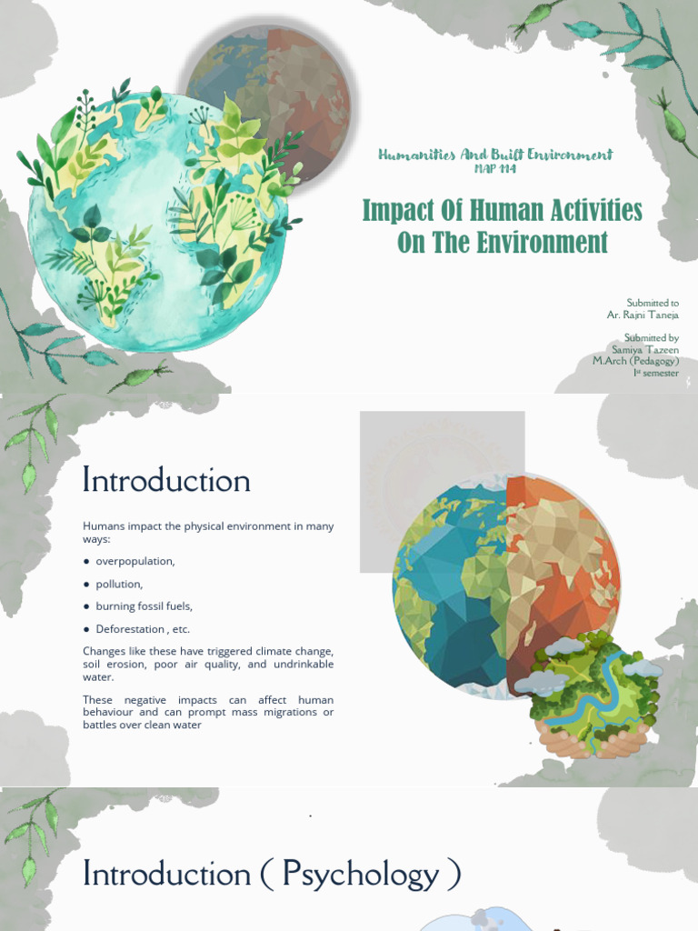 Impact of Human Activities | PDF | Human Impact On The Environment ...