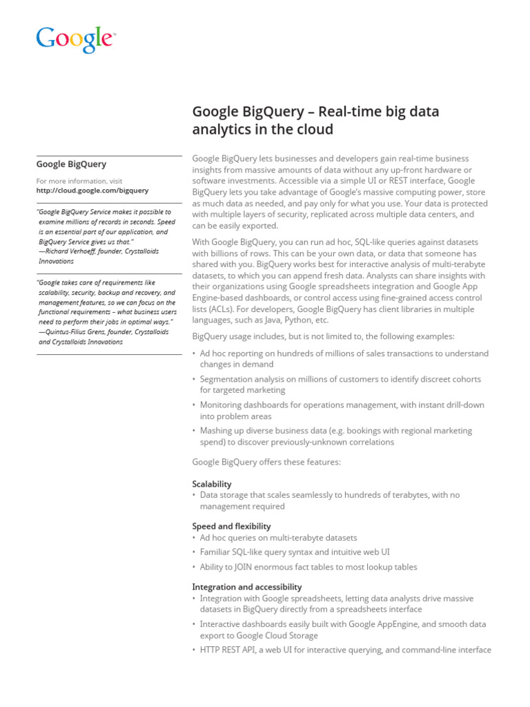 Big Query | PDF