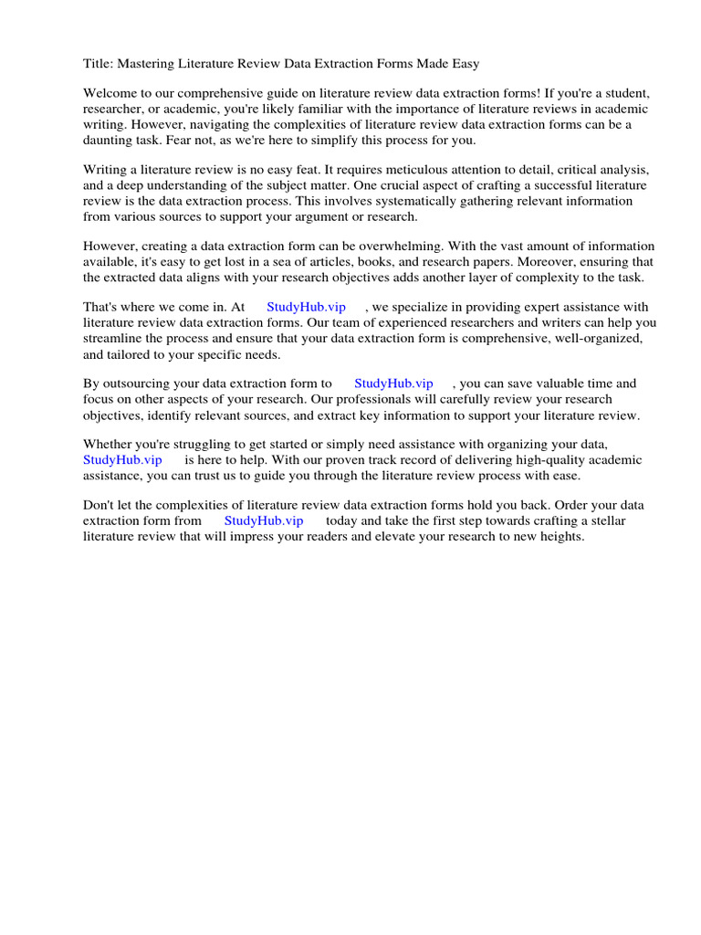 Literature Review Data Extraction Form | PDF | Systematic Review | Pub Med Literature Review Data Extraction Form | PDF | Systematic Review | Pub Med