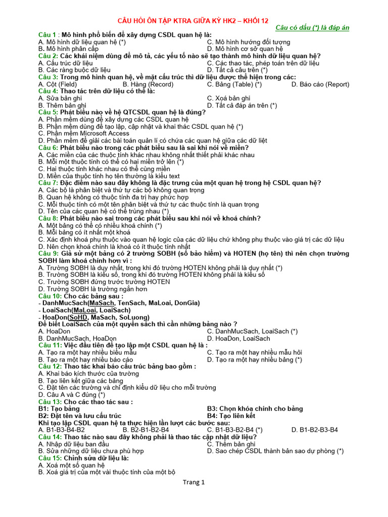 On Tap Giua Ky Hk2 - k12 - 2324 | PDF